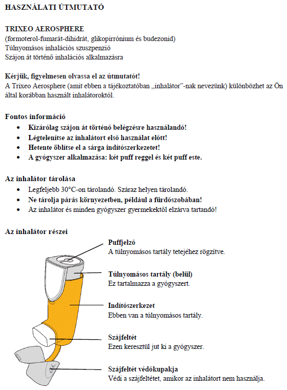 TRIXEO AEROSPHERE 5 µg/7,2 µg/160 µg túlnyomásos inhalációs szuszpenzió ...